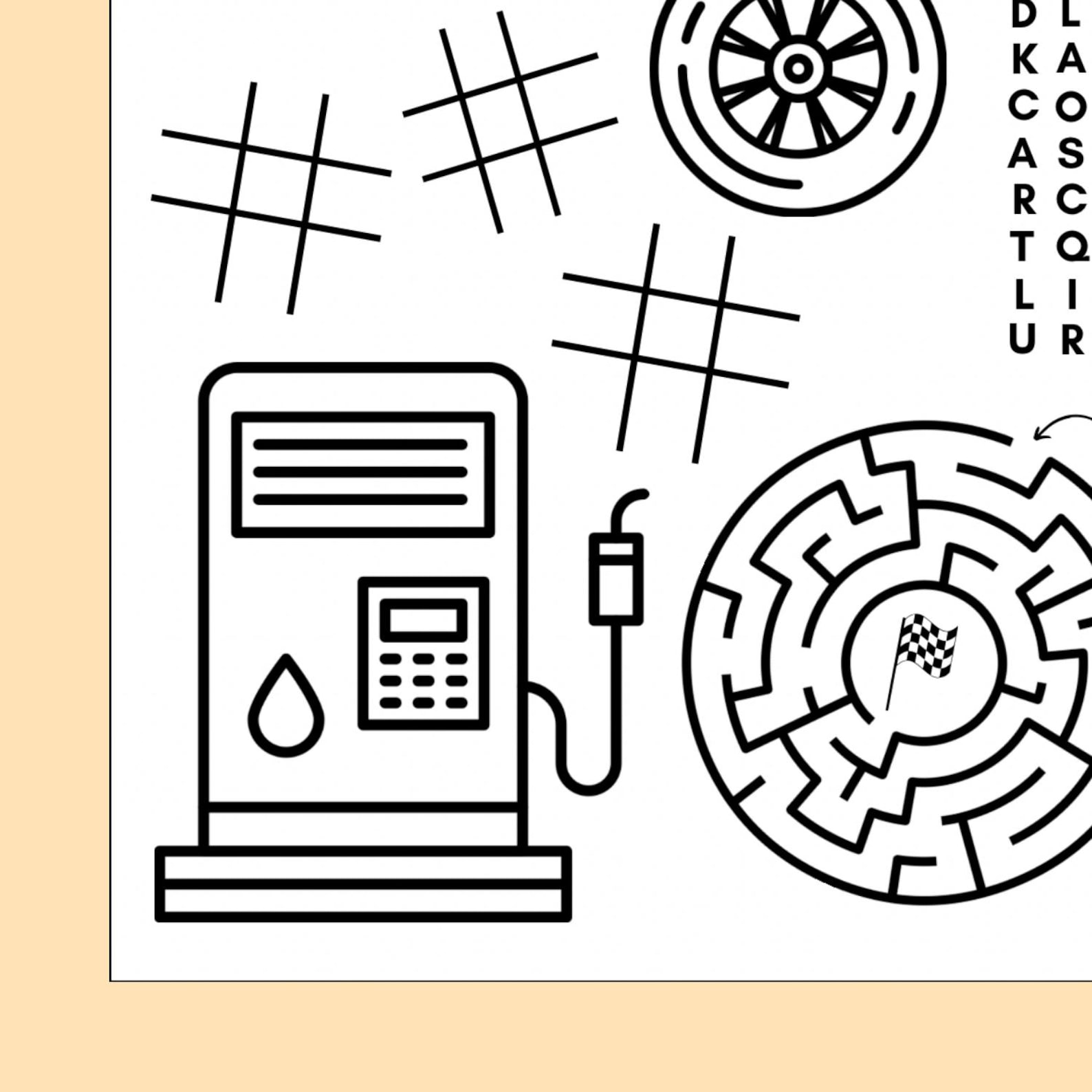 A4 Racing Car Activity Page PDF | Printable Racing Car Coloring Page ...