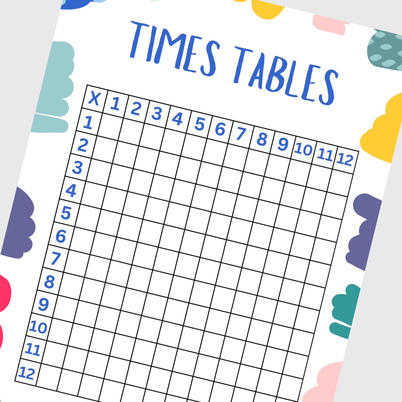 Times Table Worksheets A4 PDF Digital Download | Fun & Engaging Math ...