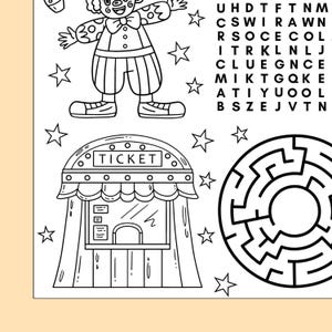 Printable Editable Circus Activity Page | Fun A4 Canva Template ...