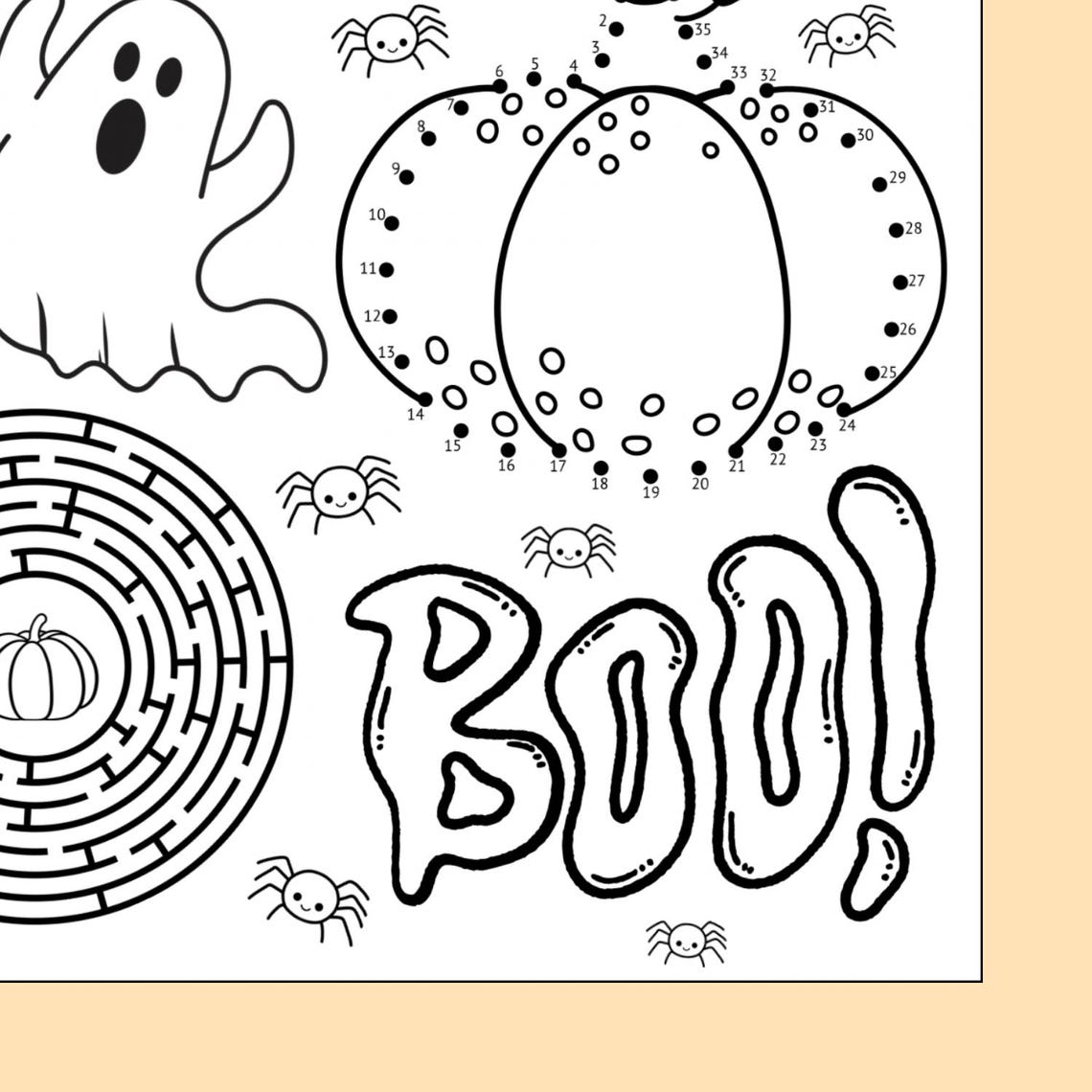 Halloween Ghosts Activity Page PDF | A4 Printable Halloween Game | Kids ...