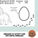 A4 Dinosaurs Activity Page - Printable PDF Digital Download - Etsy