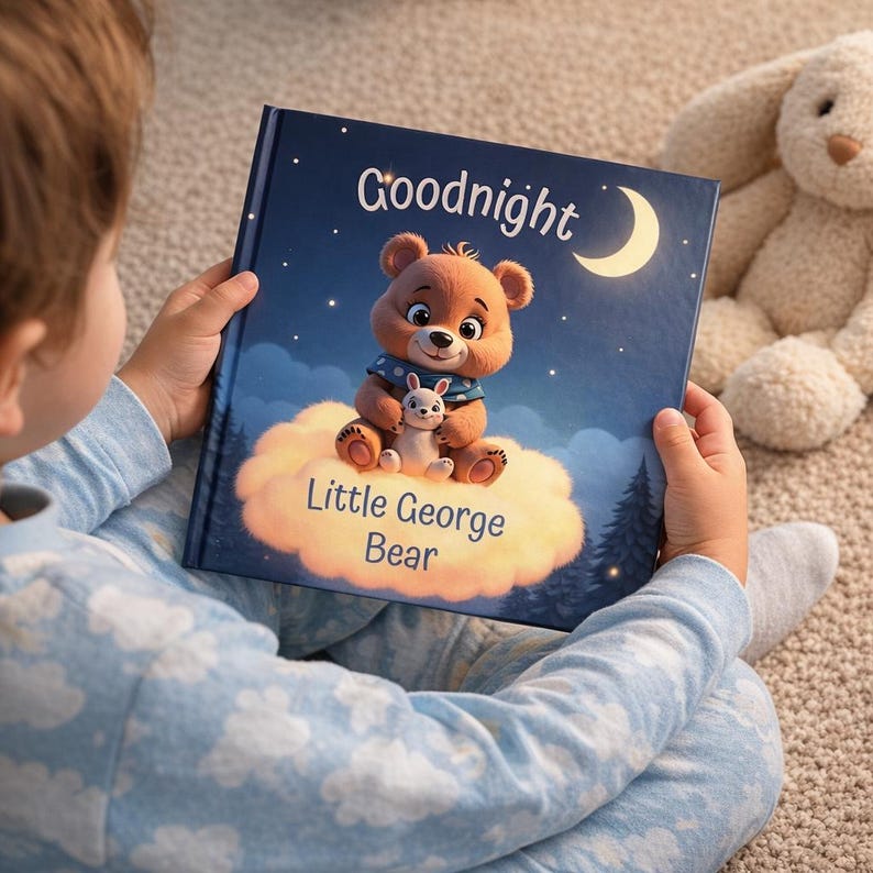 Personalized Goodnight Bear Book | Custom Bedtime Story Keepsake - Etsy