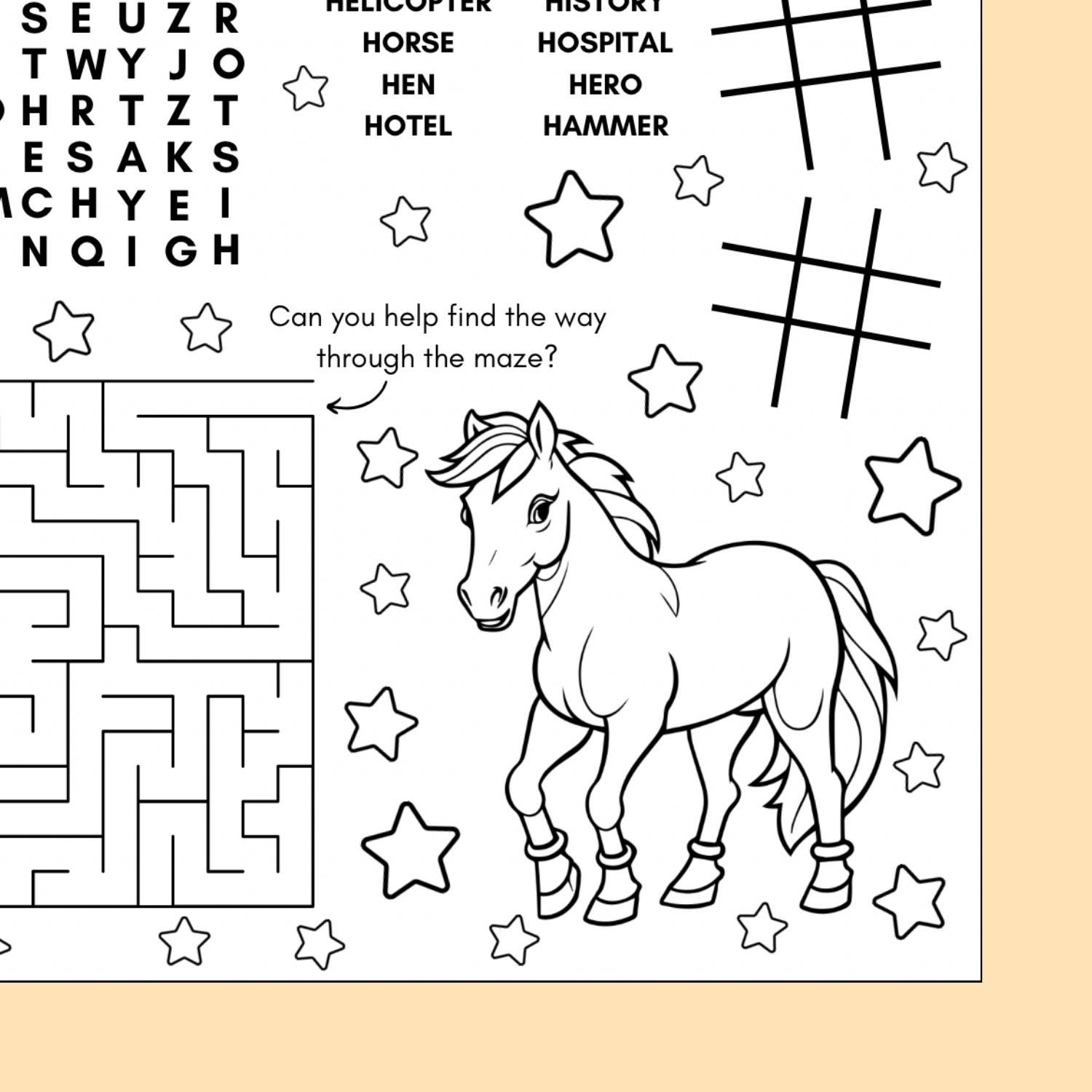 A4 Letter H Alphabet Birthday Activity Sheet - Fun Printable PDF for ...