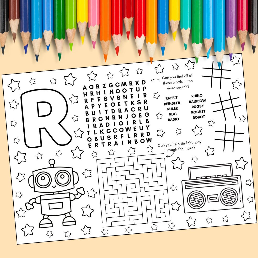 A4 Letter "r” Alphabet Activity Sheet - Educational PDF Digital ...