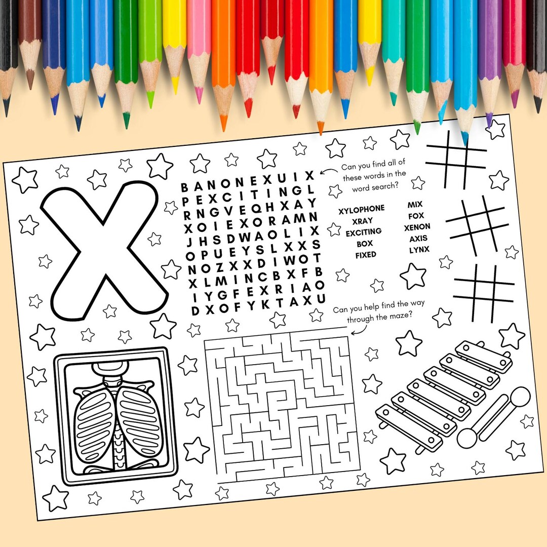 A4 Letter "x” Alphabet Activity Sheet - Educational PDF Digital ...
