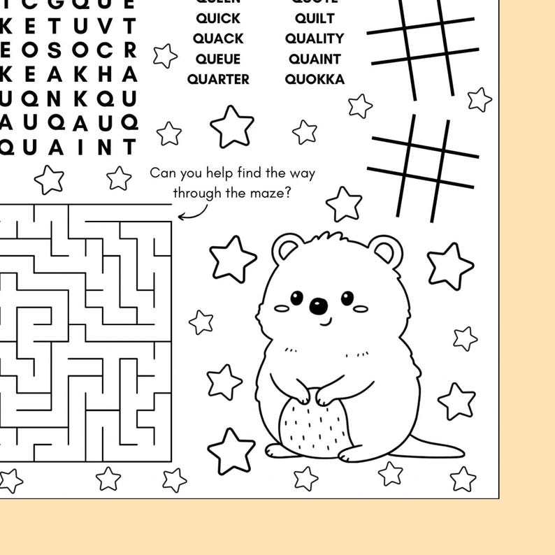 A4 Letter "q” Alphabet Activity Sheet - Educational PDF Digital ...