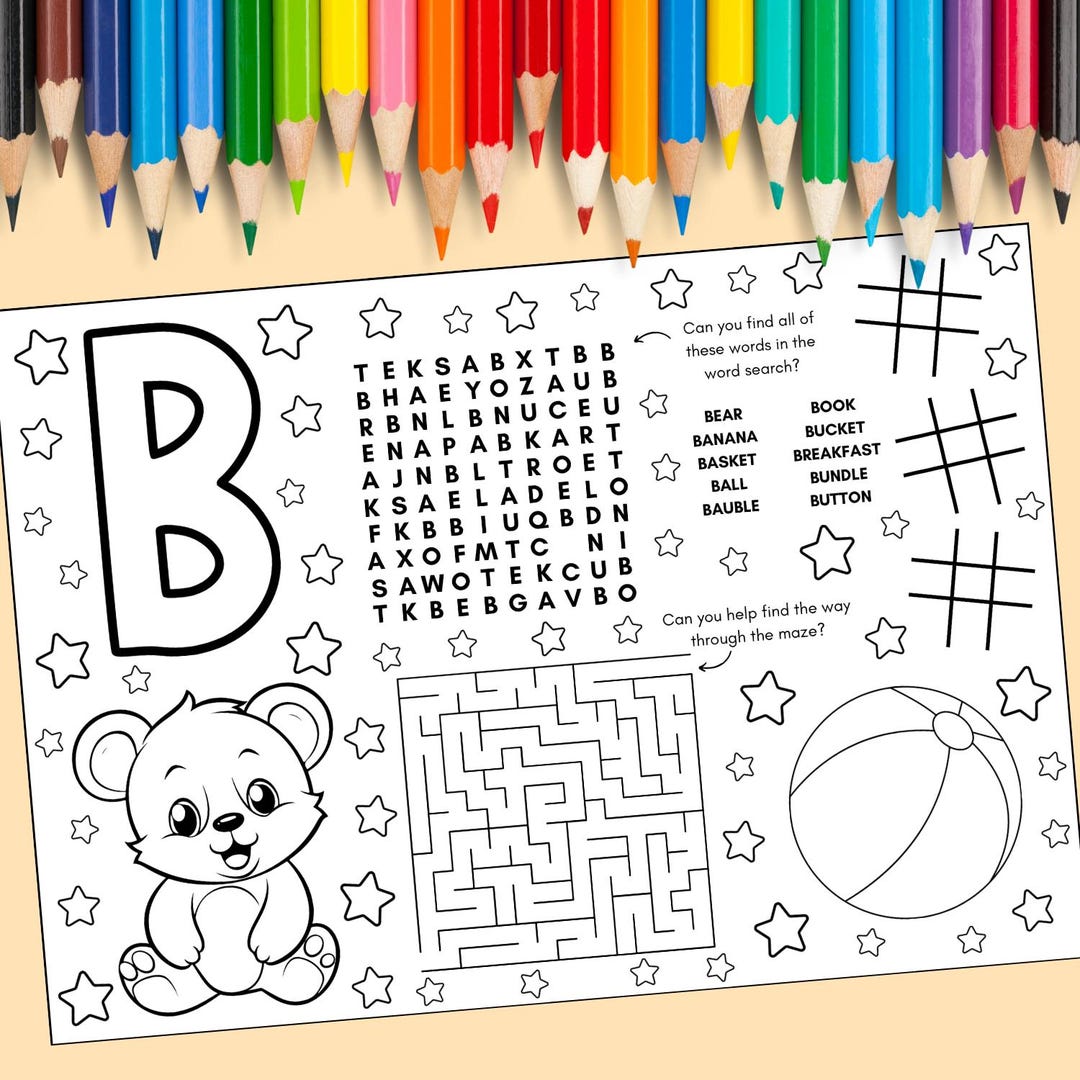 A4 Letter "b" Alphabet Activity Sheet - Educational PDF Digital ...
