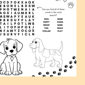 A4 Dogs Birthday Activity Sheet - Printable PDF Digital Download - Etsy