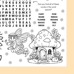 A4 Fairies Activity Sheet - Printable PDF Digital Download - Etsy