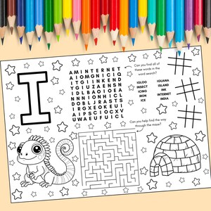 A4 Letter i Alphabet Activity Sheet Educational PDF Digital Download ...