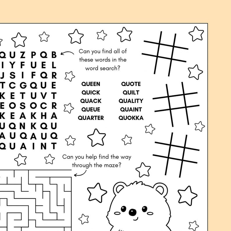 A4 Letter "q” Alphabet Activity Sheet - Educational PDF Digital ...