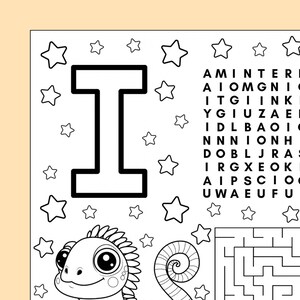 A4 Letter "i" Alphabet Activity Sheet - Educational PDF Digital ...
