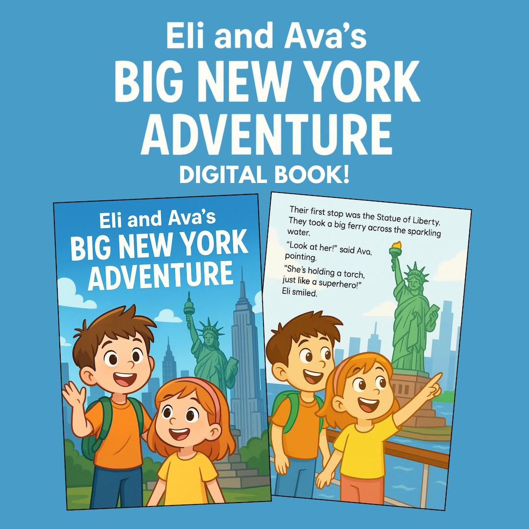 Eli & Ava's Big New York Adventure | Kids Travel Story | Digital PDF ...