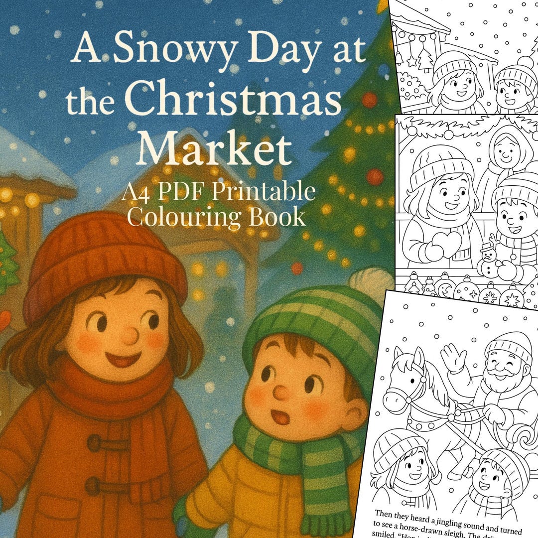 Christmas Story Colouring Book PDF | A4 Kids Printable Holiday ...