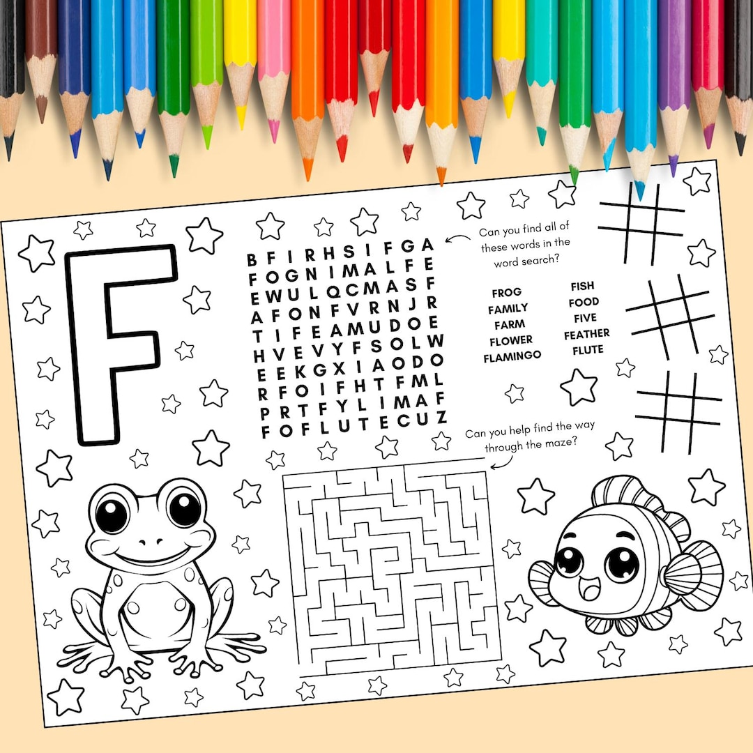 A4 Letter "f" Alphabet Activity Sheet - Educational PDF Digital ...