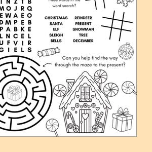 A4 Editable Christmas Activity Page Canva Template | Fun & Festive ...