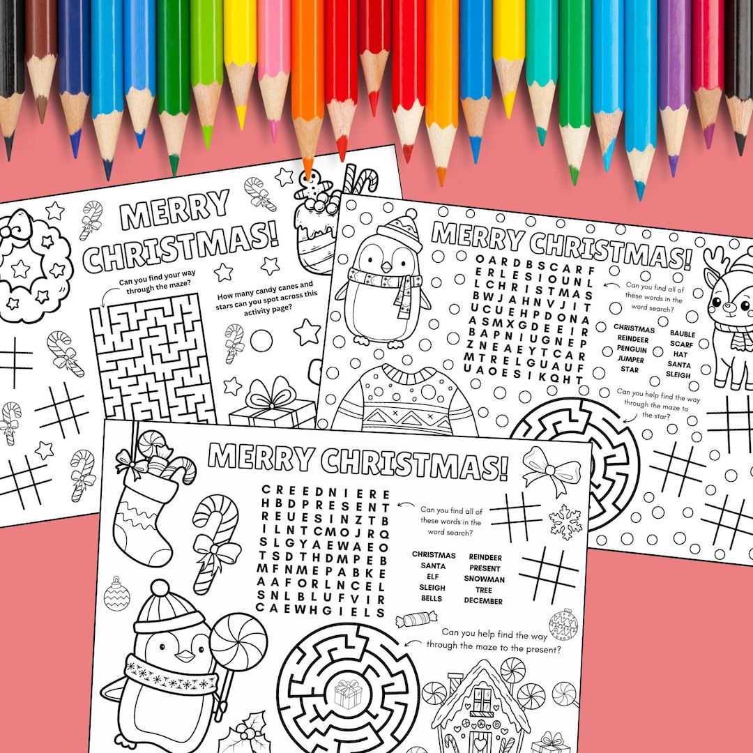 A4 Christmas Activity Page Bundle | Fun Christmas Printable Pdfs | Kids ...