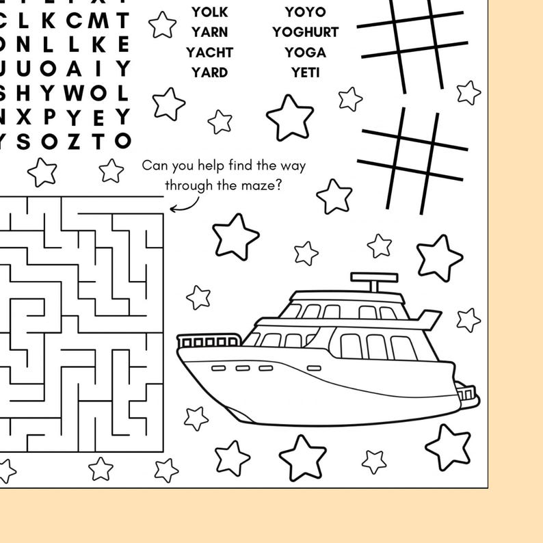 A4 Letter "y” Alphabet Activity Sheet - Educational PDF Digital ...