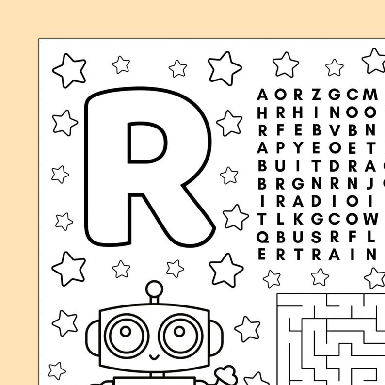 A4 Letter "r” Alphabet Activity Sheet - Educational PDF Digital ...