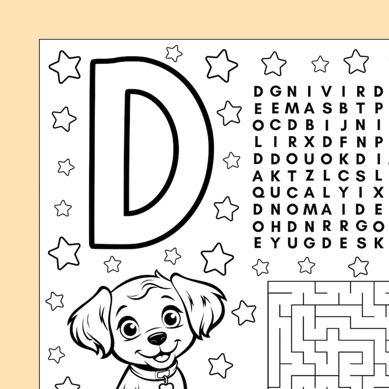 A4 Letter "d" Alphabet Activity Sheet - Educational PDF Digital ...