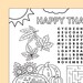 A4 Happy Thanksgiving Activity Page | PDF Digital Download | Fun ...