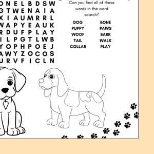 A4 Editable Dogs Activity Sheet - Canva Template Digital Download - Etsy