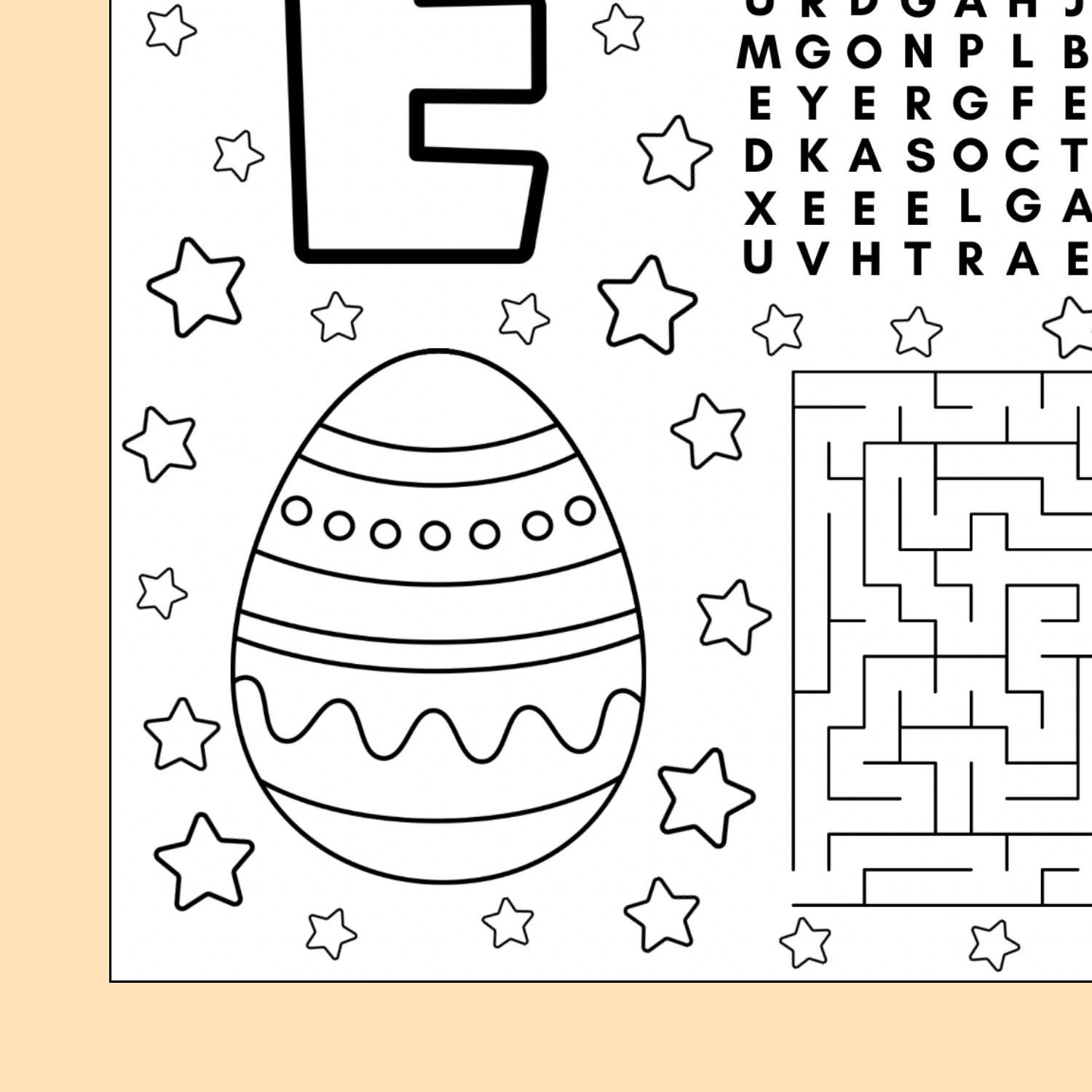 A4 Letter "e" Alphabet Activity Sheet - Educational PDF Digital ...