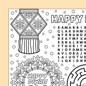 A4 Diwali Activity Page | Fun & Educational Diwali Coloring Puzzle ...