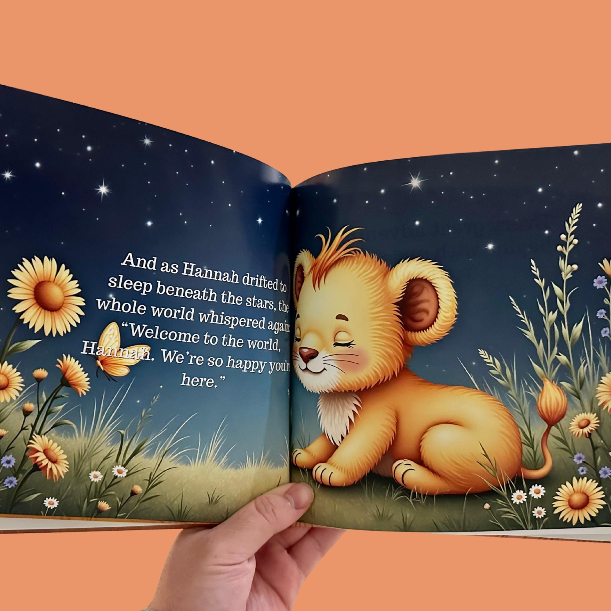 Personalised Baby Book | Welcome to the World | Custom Name Lion Story ...