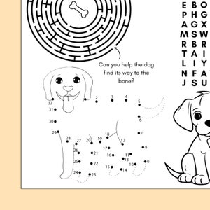 A4 Editable Dogs Activity Sheet - Canva Template Digital Download - Etsy