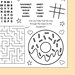A4 Doughnut Activity Page PDF (digital Download) - Etsy