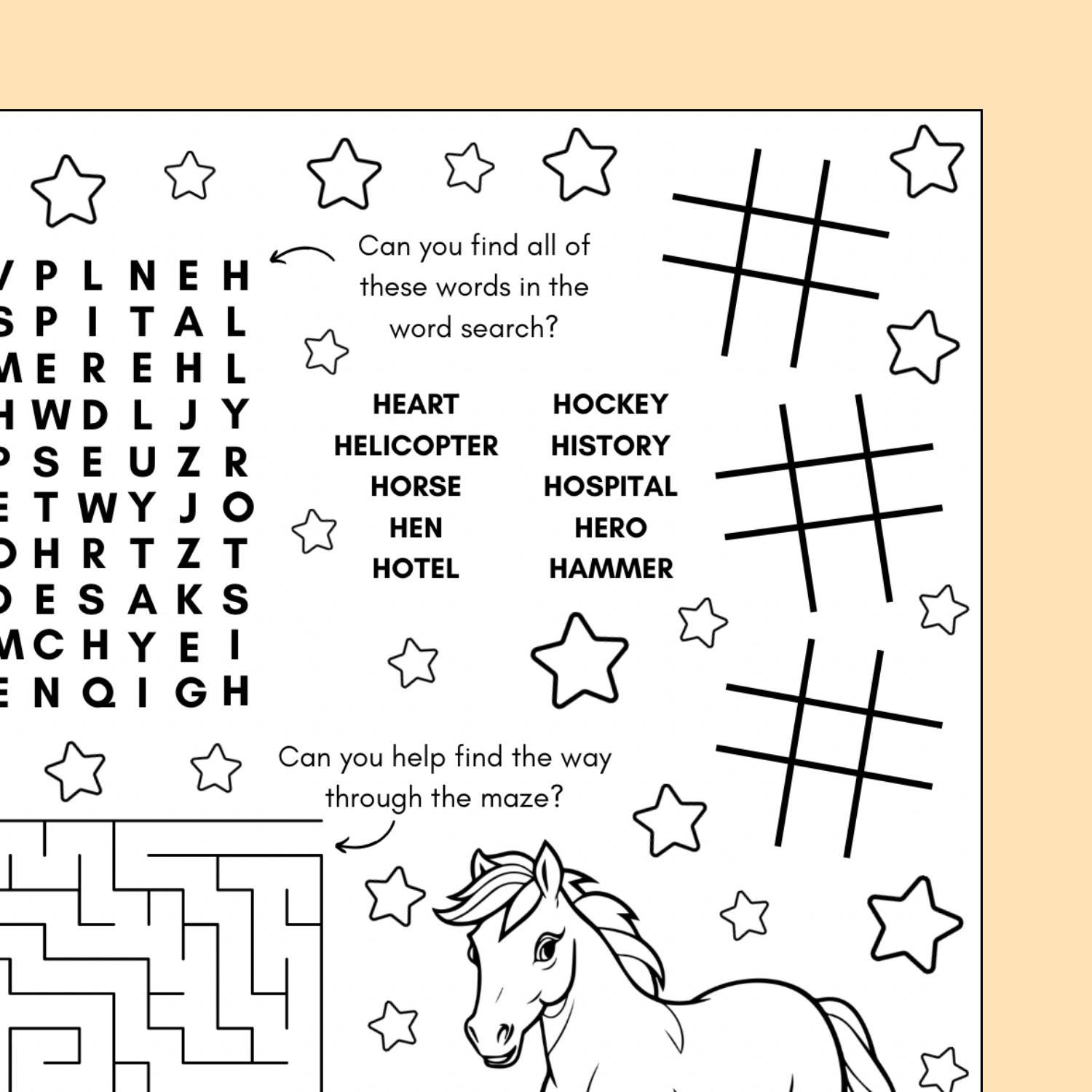 A4 Letter "h" Alphabet Activity Sheet - Educational PDF Digital ...