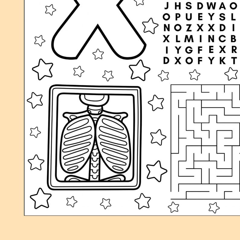 A4 Letter "x” Alphabet Activity Sheet - Educational PDF Digital ...