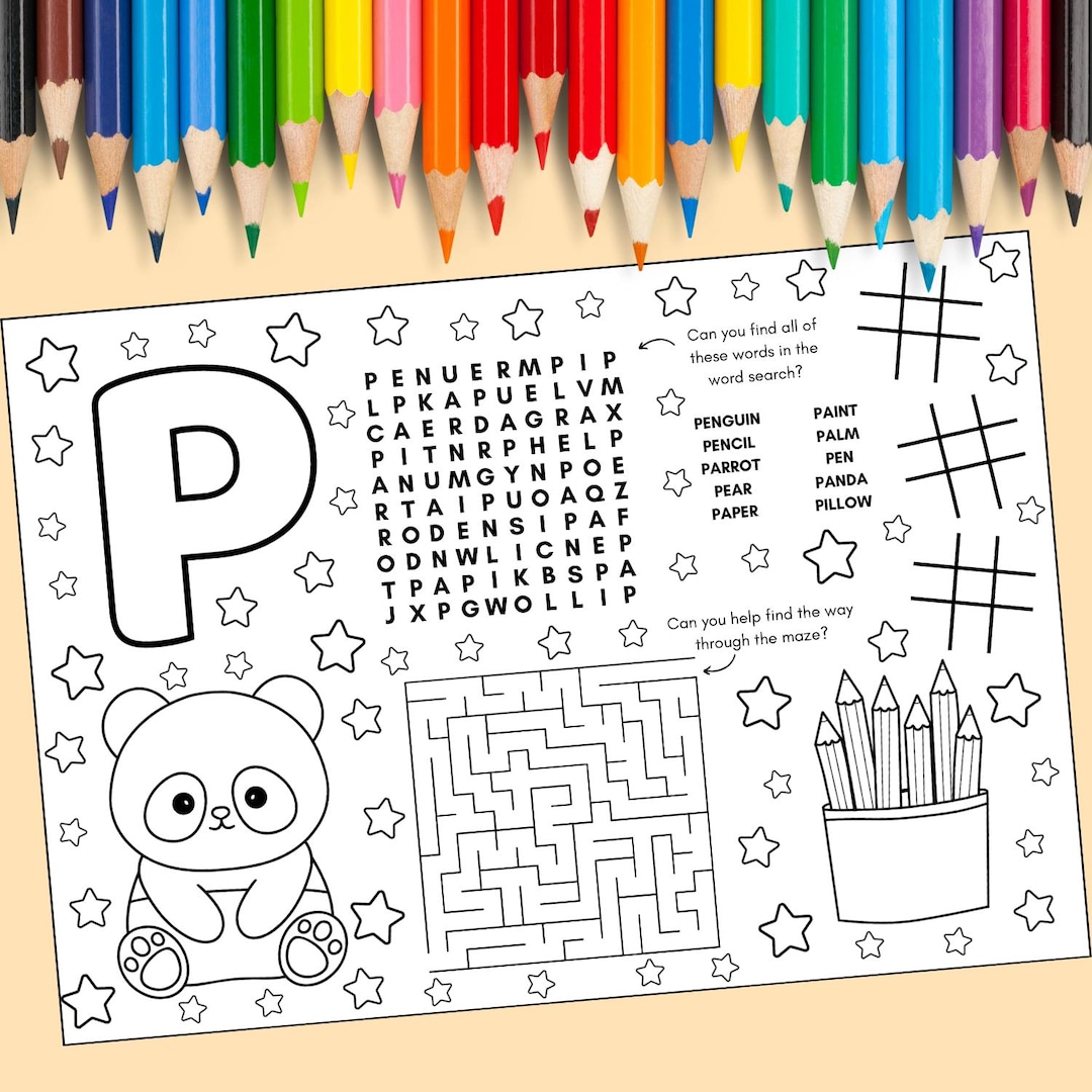 A4 Letter "p” Alphabet Activity Sheet - Educational PDF Digital ...