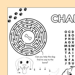 A4 Editable Dogs Activity Sheet - Canva Template Digital Download - Etsy