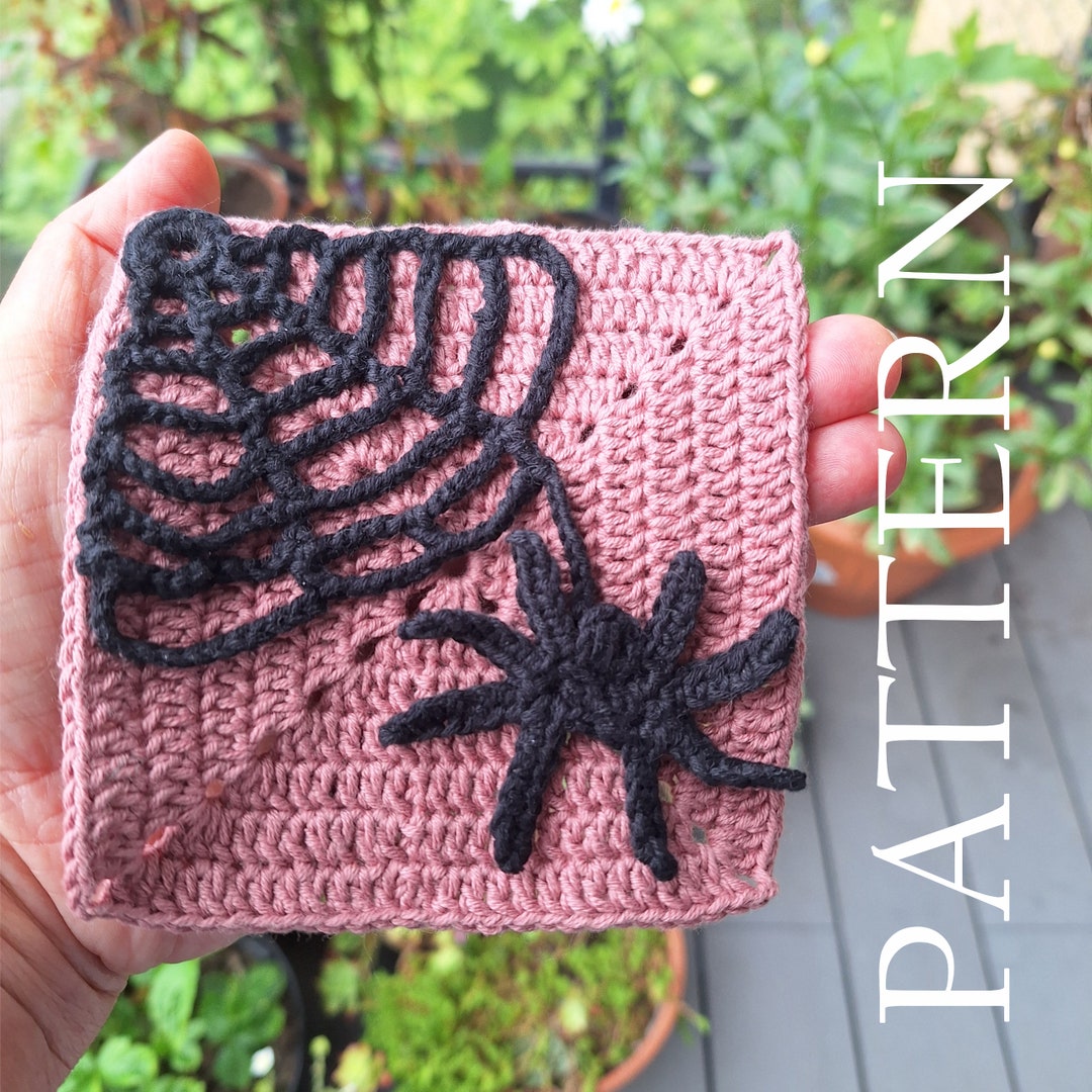 Spider Web Granny Square Pattern Pastel Halloween Crochet Tutorial - Etsy