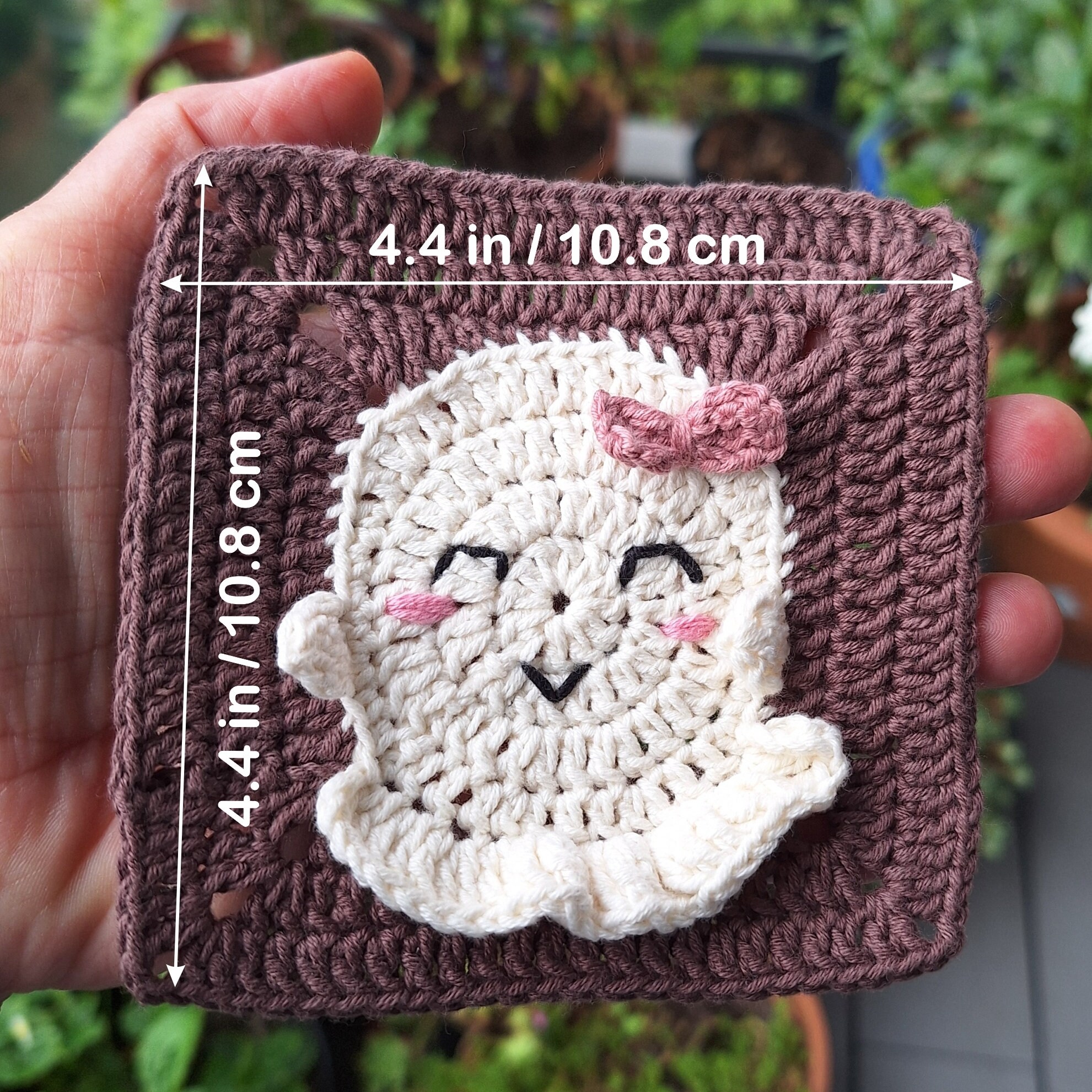 Ghost Granny Square Pattern Pastel Halloween Crochet Tutorial - Etsy