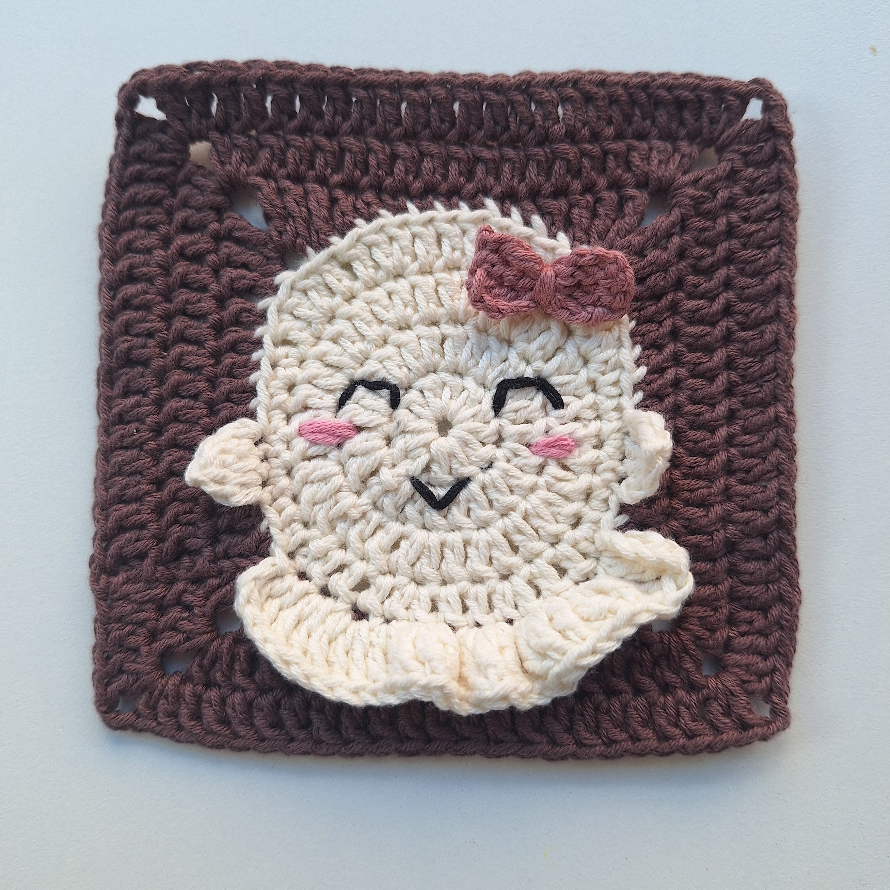 Ghost Granny Square Pattern Pastel Halloween Crochet Tutorial - Etsy