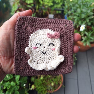 Ghost Granny Square Pattern Pastel Halloween Crochet Tutorial - Etsy