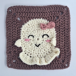 Ghost Granny Square Pattern Pastel Halloween Crochet Tutorial - Etsy