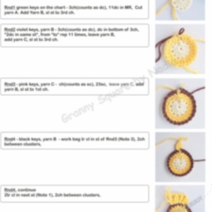 Sun Granny Square Pattern Afghan Block for Bag - Etsy