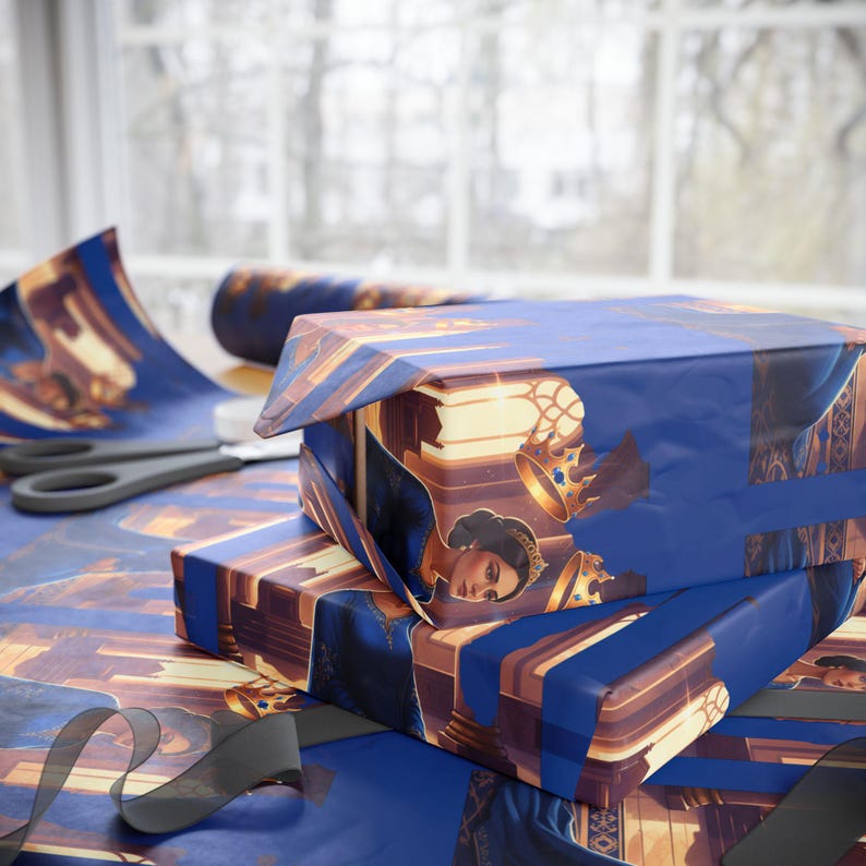 Regal Portrait Pattern Wrapping Paper | Photo Print Gift Wrap - Etsy