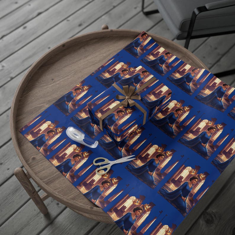 Regal Portrait Pattern Wrapping Paper | Photo Print Gift Wrap - Etsy