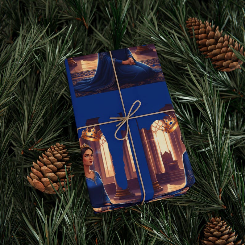 Regal Portrait Pattern Wrapping Paper | Photo Print Gift Wrap - Etsy