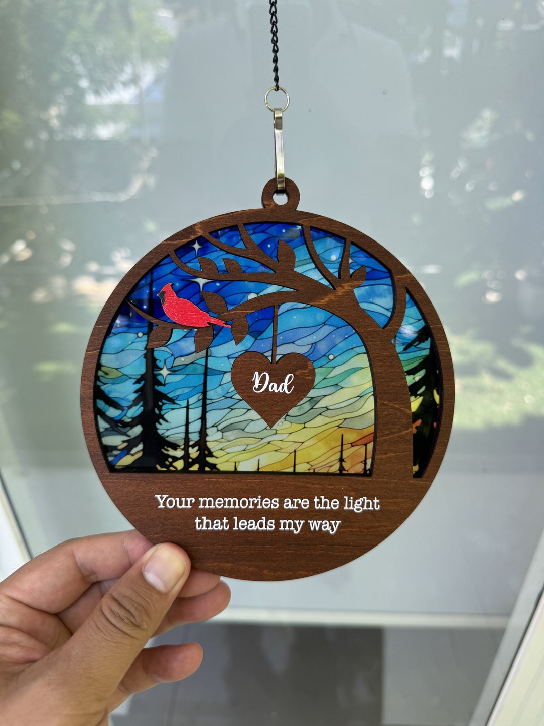 Loss of Dad Sympathy Gift, Memorial Suncatcher, Sympathy Ornament ...