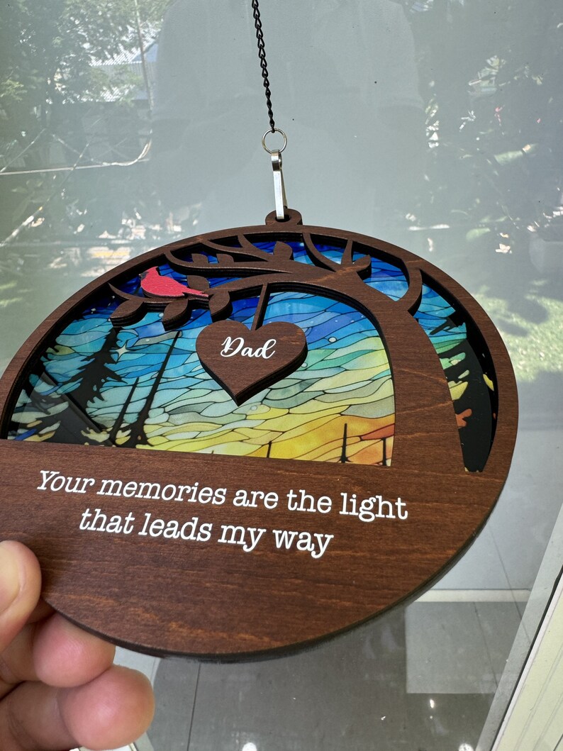 Loss of Dad Sympathy Gift, Memorial Suncatcher, Sympathy Ornament ...