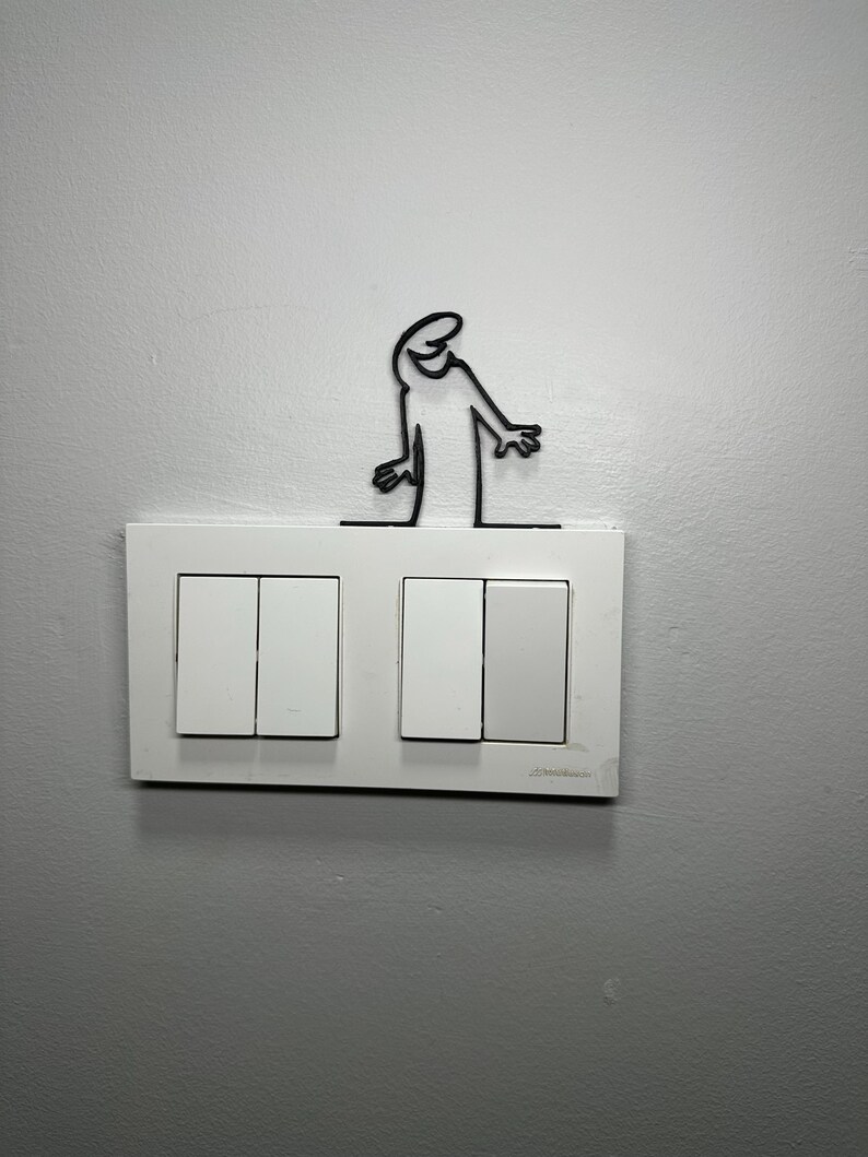 La Linea "laughing" Figure Wall Decor, Recycled PLA 3D Print - Etsy