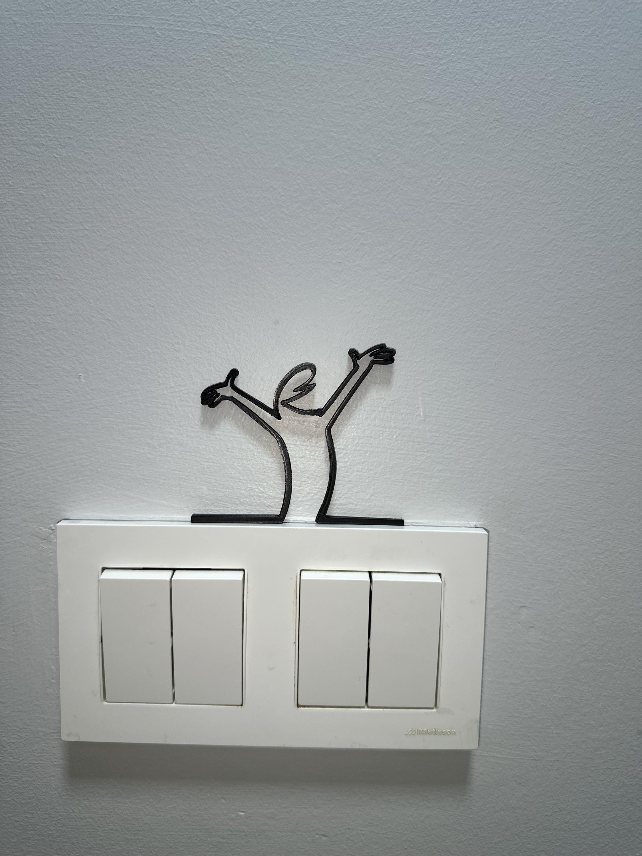 La Linea Figure "happy" Wall Art Wall Decor / Stick Figures / Wall 3D ...