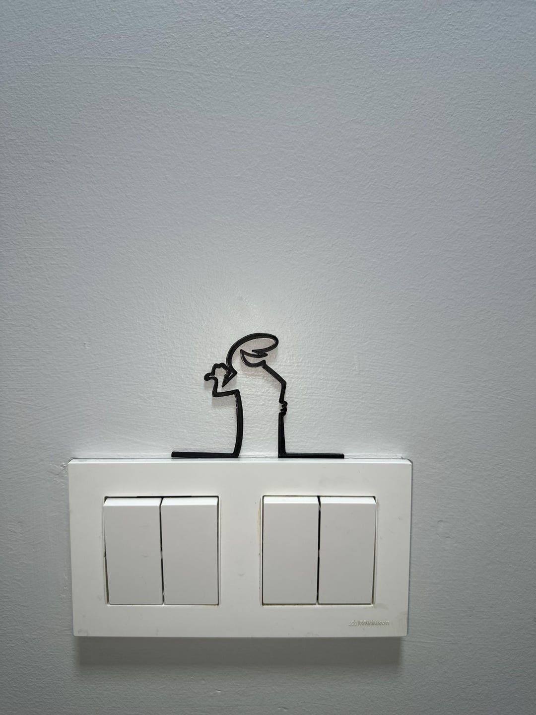 La Linea Figure "snitching" Wall Art Wall Decor / Stick Figures / Wall ...