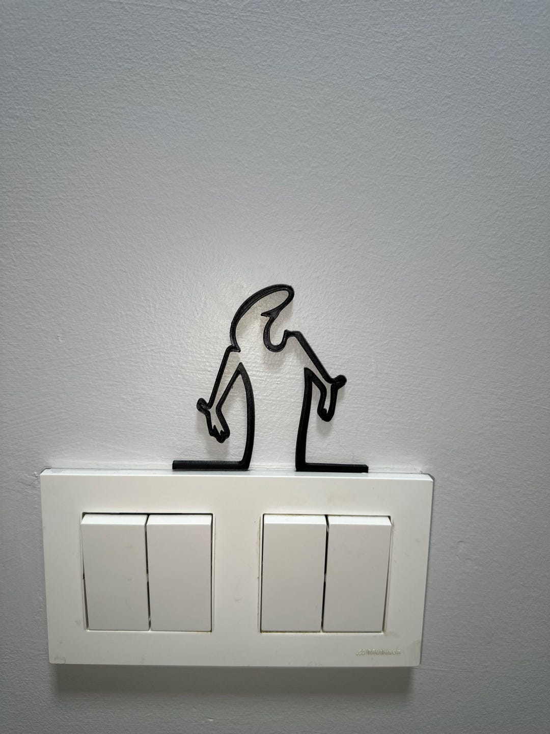 La Linea Figure "complaining" Wall Art Wall Decor / Stick Figures ...